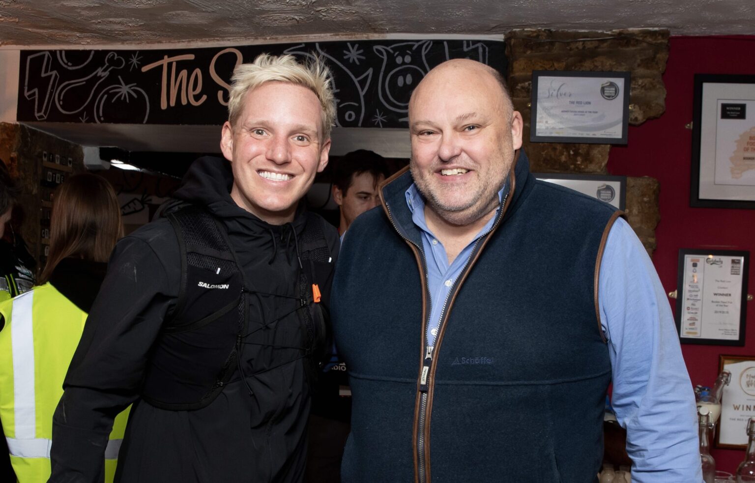 Jamie Laing's Comic Relief Pub Pit Stop During Charity Challenge